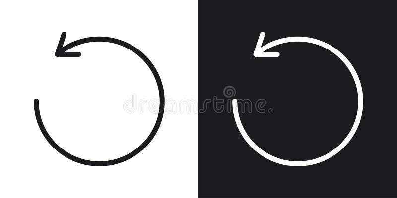 Reset vecor icon set stock vector. Illustration of flat - 340623065