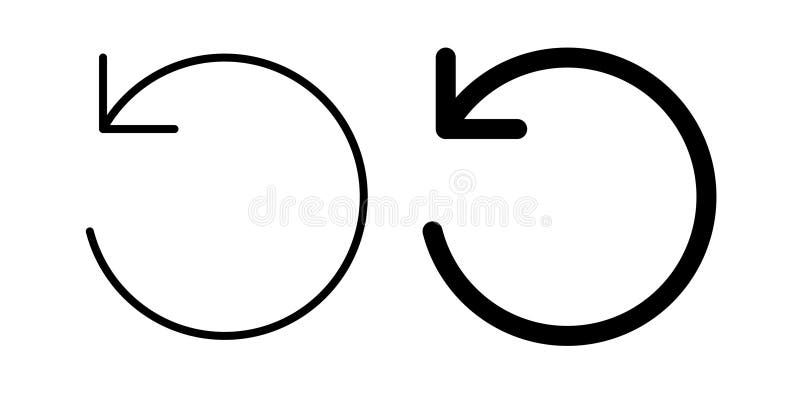 Reset vecor icon set stock vector. Illustration of recover - 340788651