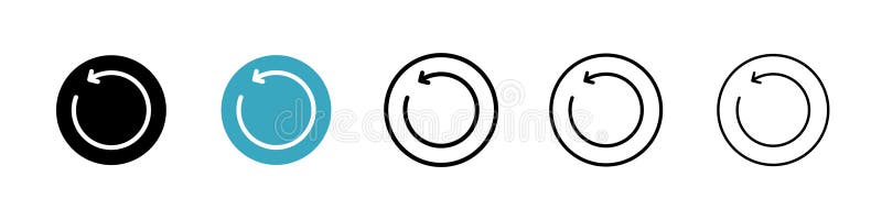 Reset vecor icon set stock vector. Illustration of reset - 340901430