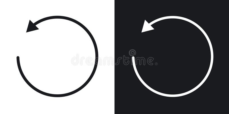 Reset vecor icon set stock vector. Illustration of graphic - 340520364