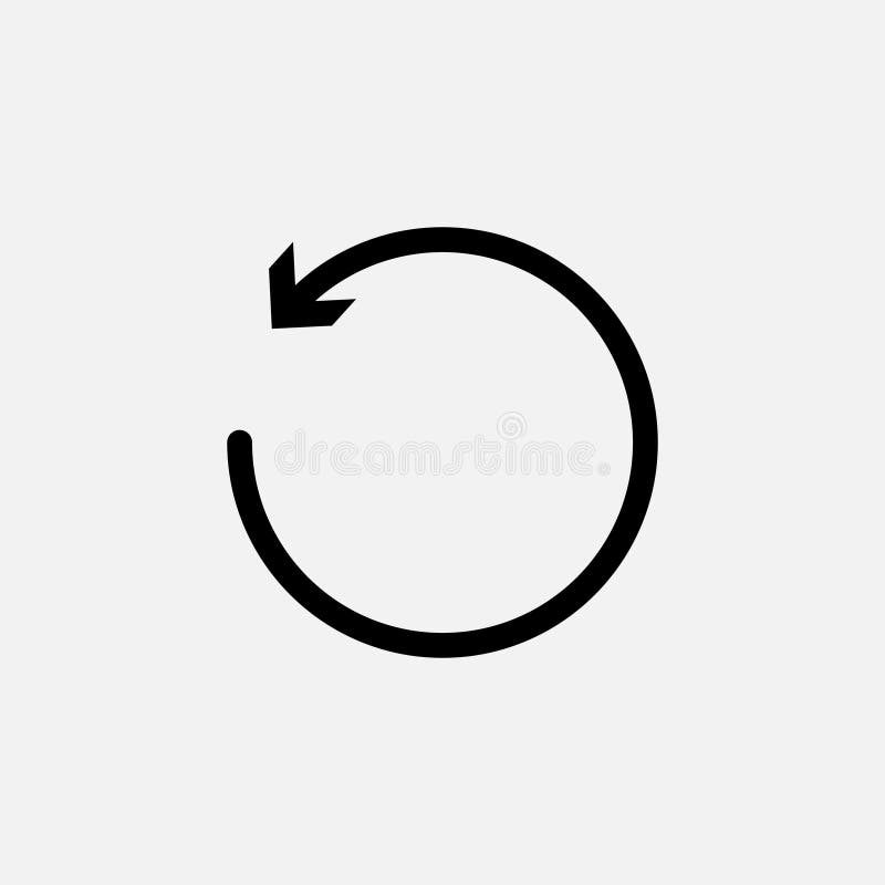 Reset vecor icon set stock vector. Illustration of circle - 340945189