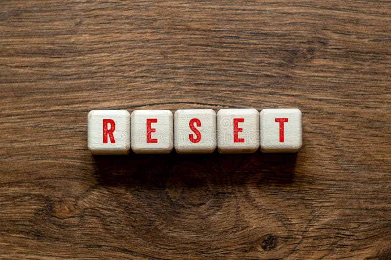 Reset - Word Concept on Building Blocks, Text Stock Image - Image of ...