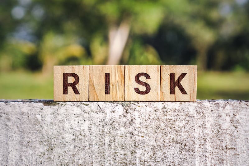 Risk Word on Wooden Block stock photo. Image of closeup - 171114822