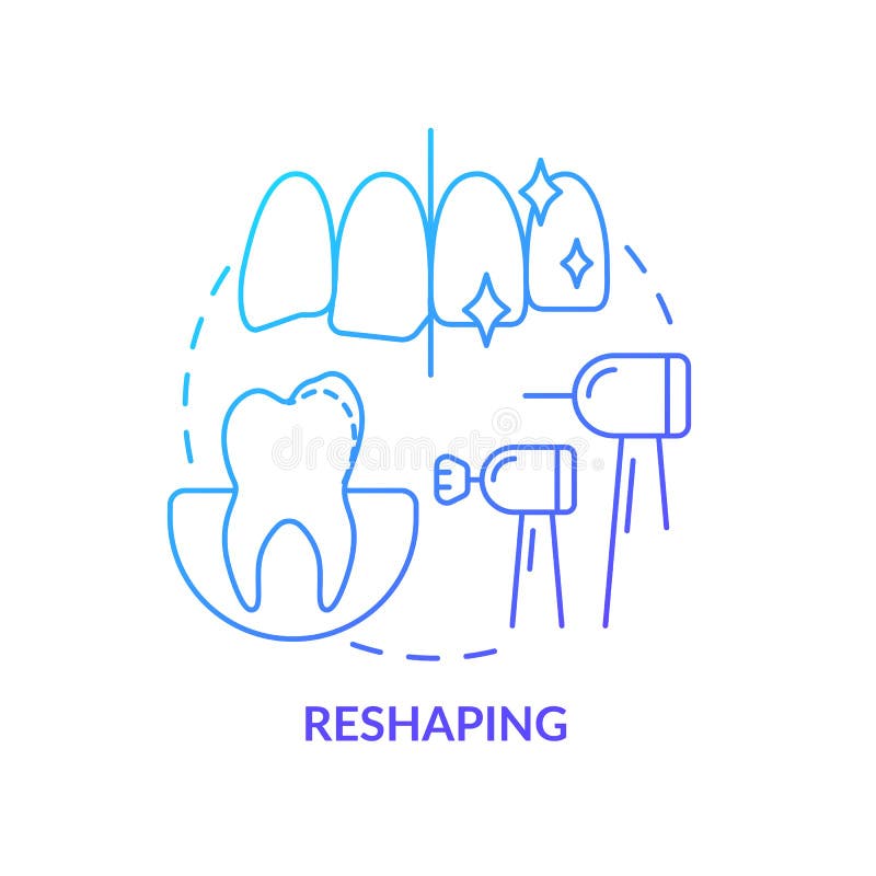 Reshaping Blue Gradient Concept Icon Stock Vector - Illustration of ...