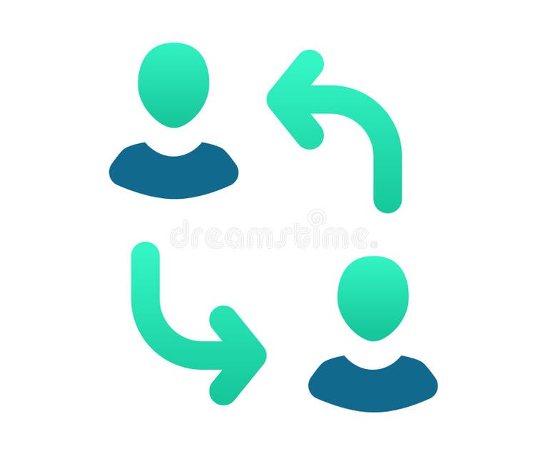 Reshuffle Switch Replace Single Isolated Icon with Gradient Style Stock ...