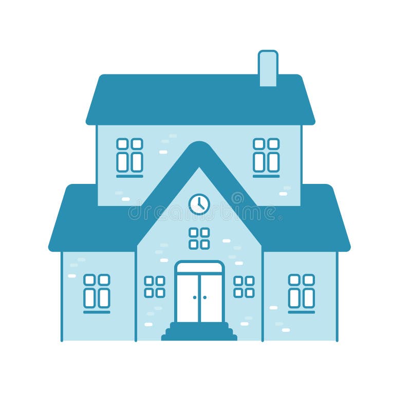 Residence Building Vector Illustration Front View Stock Vector ...