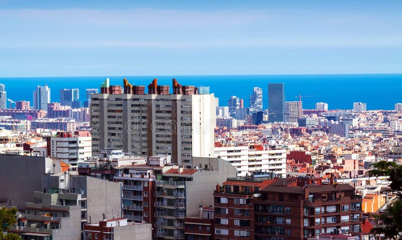 Residence District in Barcelona, Spain Stock Image - Image of barcelona ...