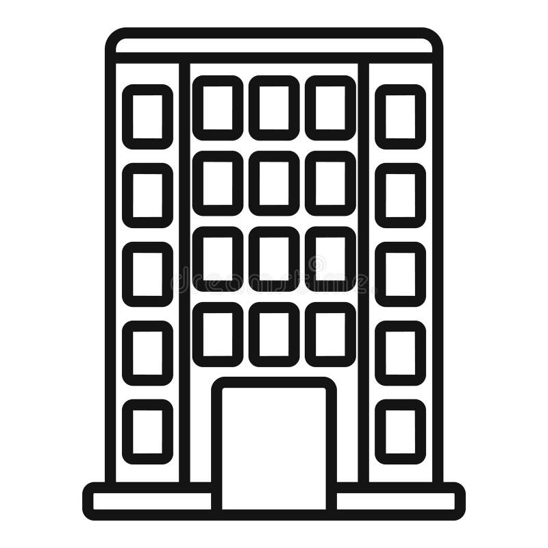 Residence Town Icon Outline Vector. City Plan Area Stock Vector ...