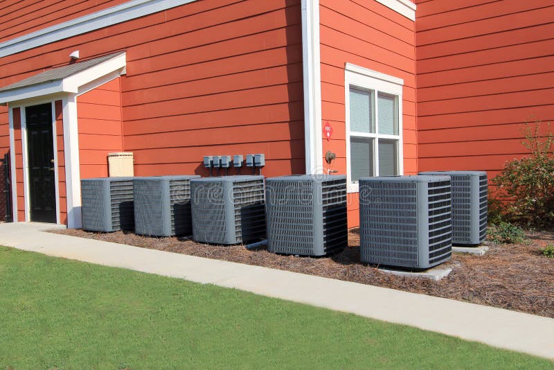 Residential Air Conditioning Units Stock Photo - Image of cool ...