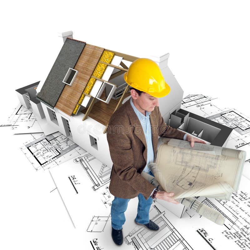 Residential architecture stock image. Image of male, planning - 42052873