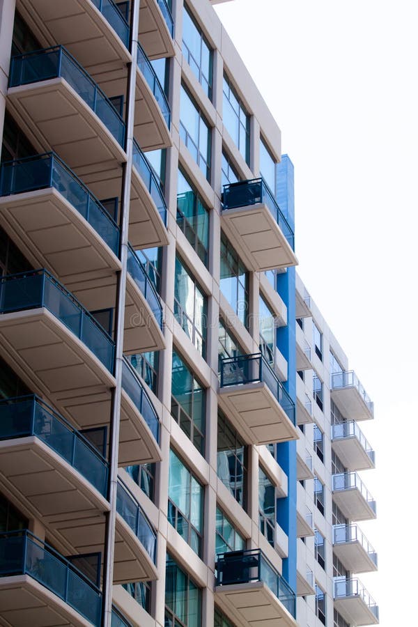 Residential Architecture, South Loop. Stock Image - Image of landscape ...