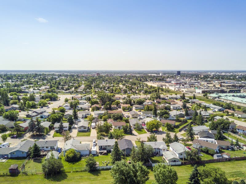 Residential Area of Grande Prairie, Alberta, Canada Stock Image - Image ...