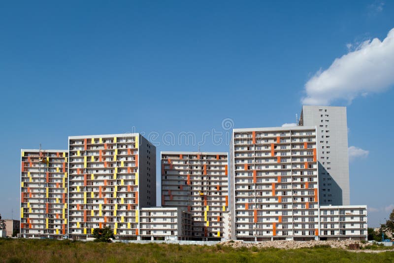 Residential blocks stock image. Image of parking, steel - 22680719
