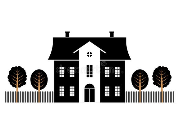 House Front Elevation Drawing Stock Illustrations – 279 House Front ...