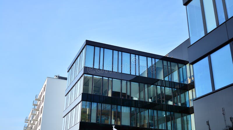 A Residential Building and an Adjacent Office Building. Stock Photo ...