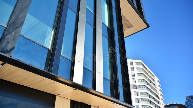 A Residential Building and an Adjacent Office Building. Stock Image ...