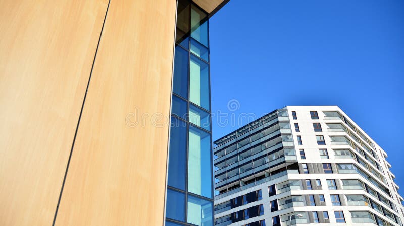 A Residential Building and an Adjacent Office Building. Stock Image ...
