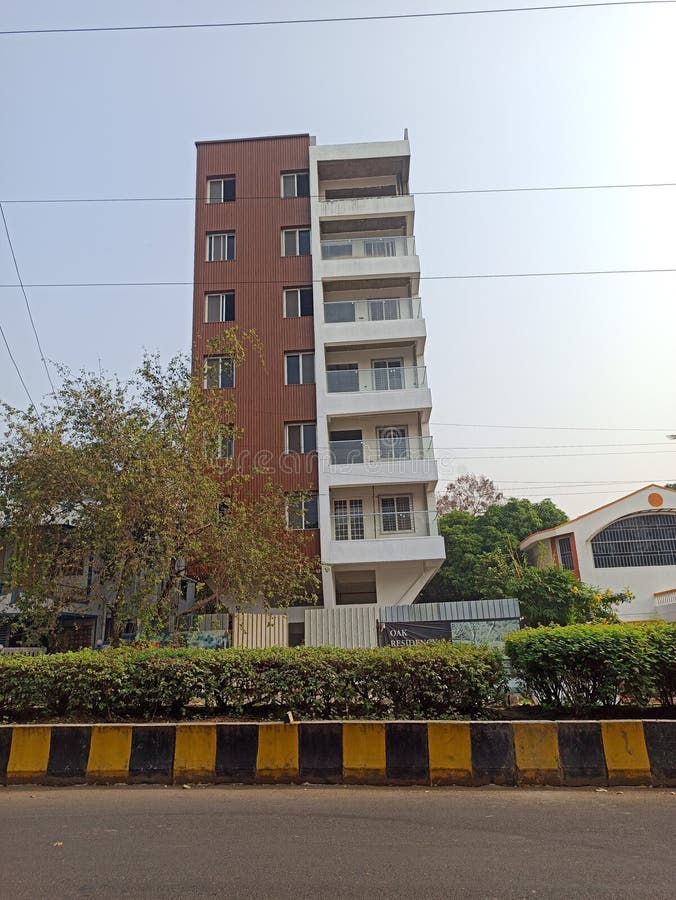 Residential Building with Brick Cladding Stock Image - Image of plaza ...