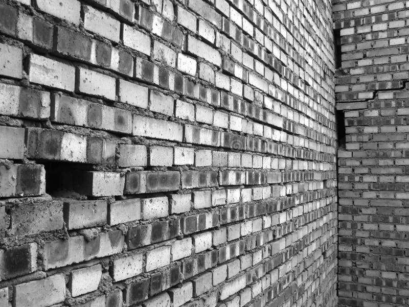 A Residential Building in a Brick Wall Stock Image - Image of wall ...