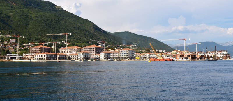 Residential Building Construction in Kumbor, Montenegro Stock Photo ...