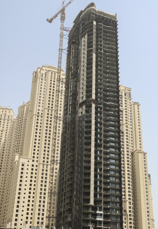 Residential Building in Construction. Stock Image - Image of ...