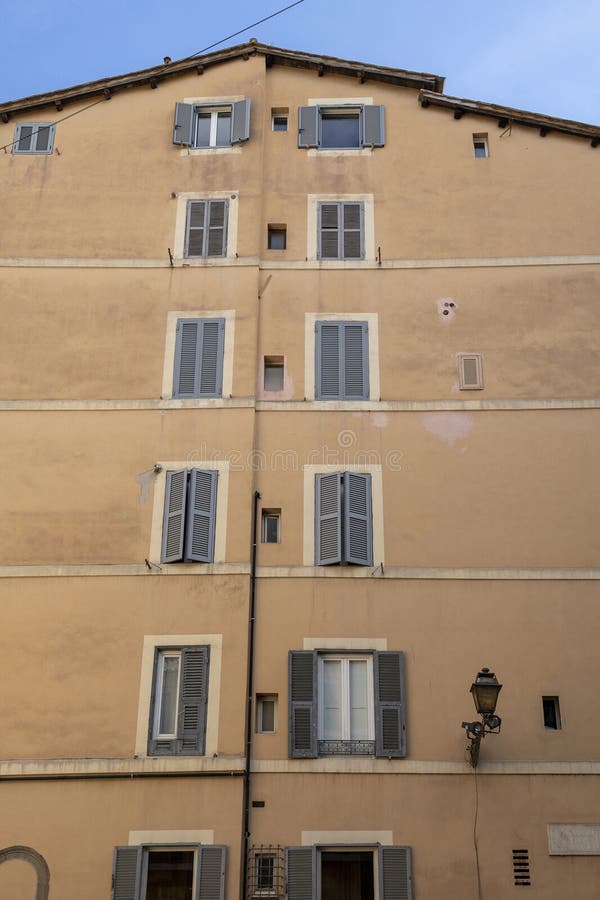Residential Building in Downtown of Rome, Italy Stock Photo - Image of ...