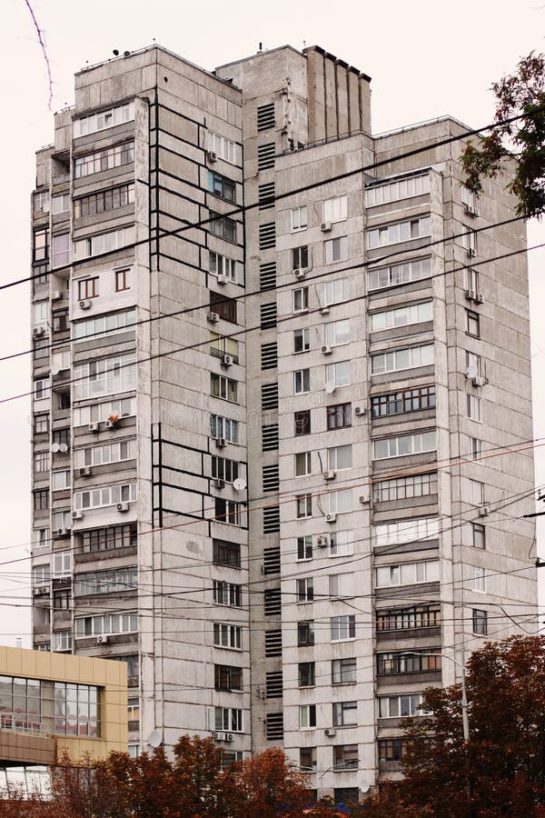 Residential Building 20 Floors Stock Image - Image of home, residential ...