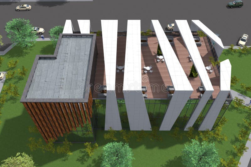 Residential Building Restaurant Cafe Wine House Stock Illustration ...