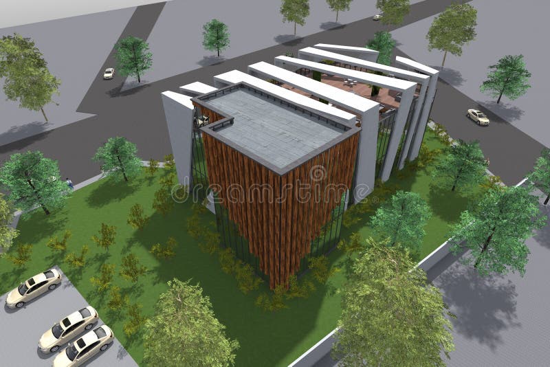 Residential Building Restaurant Cafe Wine House Stock Illustration ...