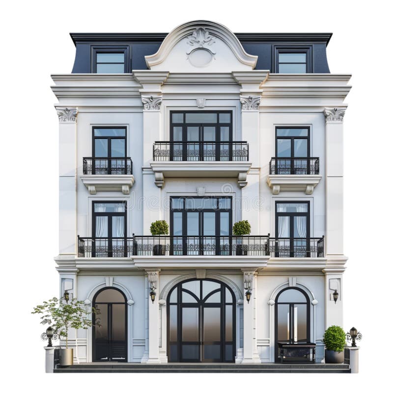 Residential Building on Transparent Background - Ai Generated Stock ...