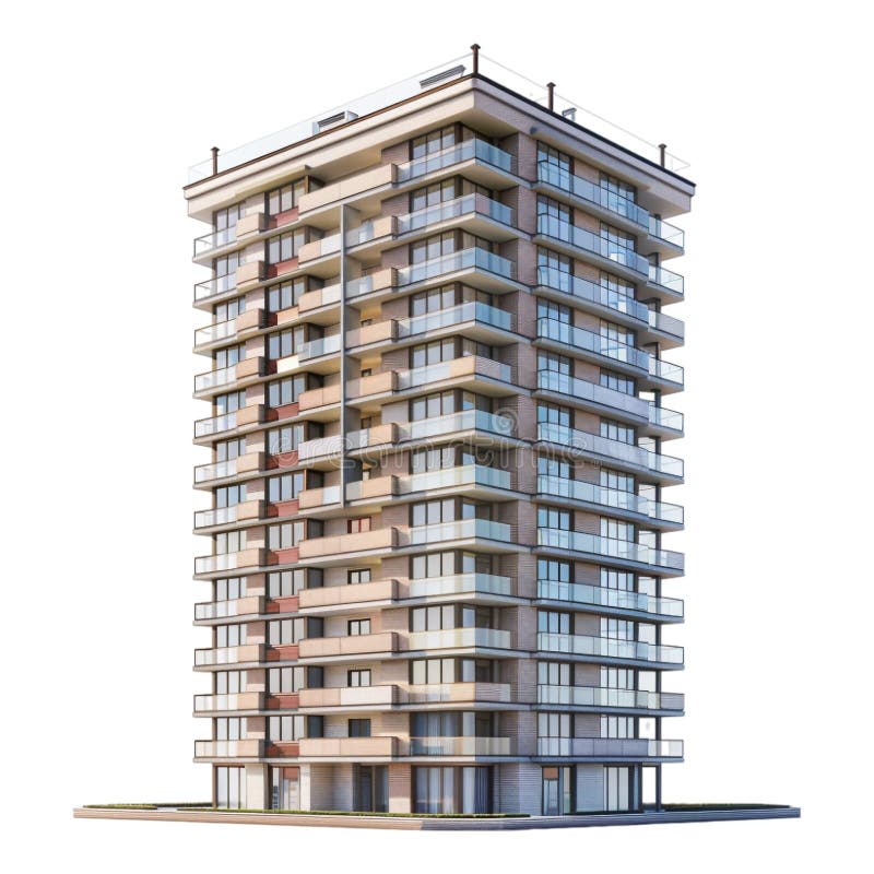Residential Building on Transparent Background - Ai Generated Stock ...