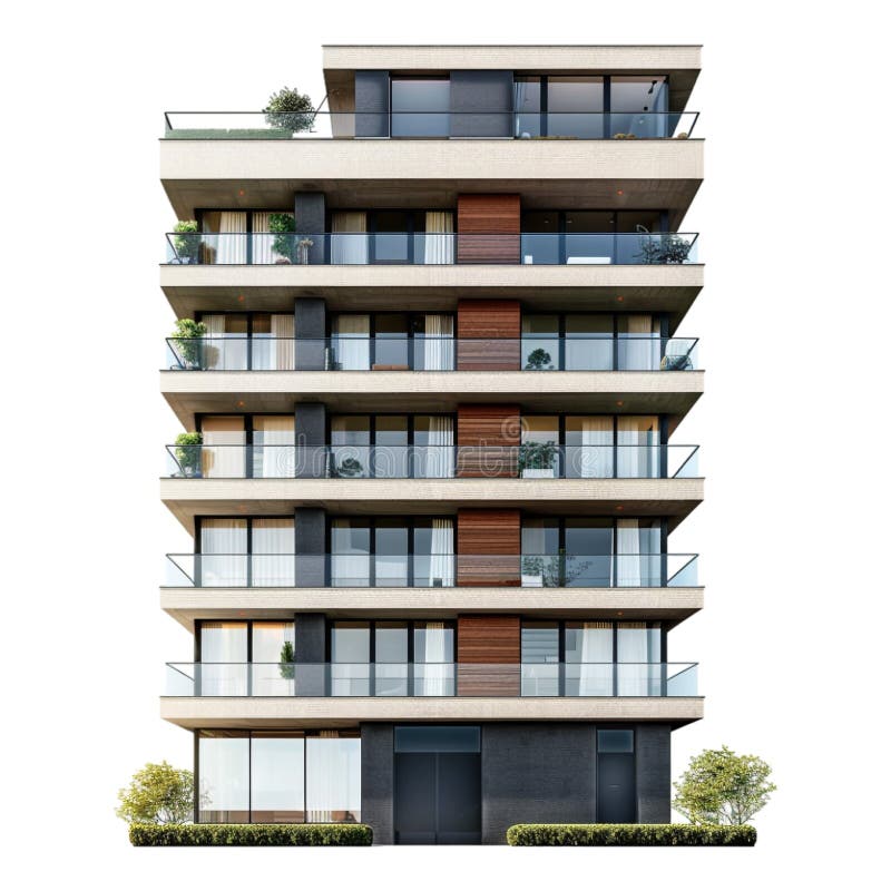 Residential Building on Transparent Background - Ai Generated Stock ...