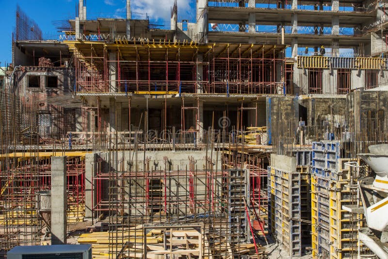 Residential Building Under Construction Stock Image - Image of business ...