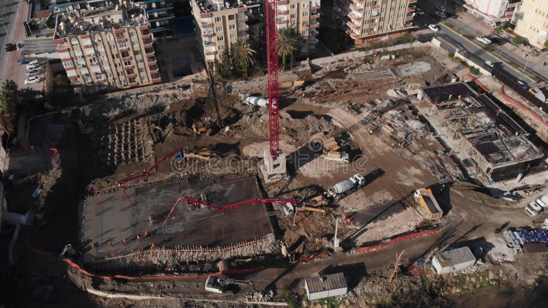 Residential Building Under Construction. Construction Site of High-rise ...