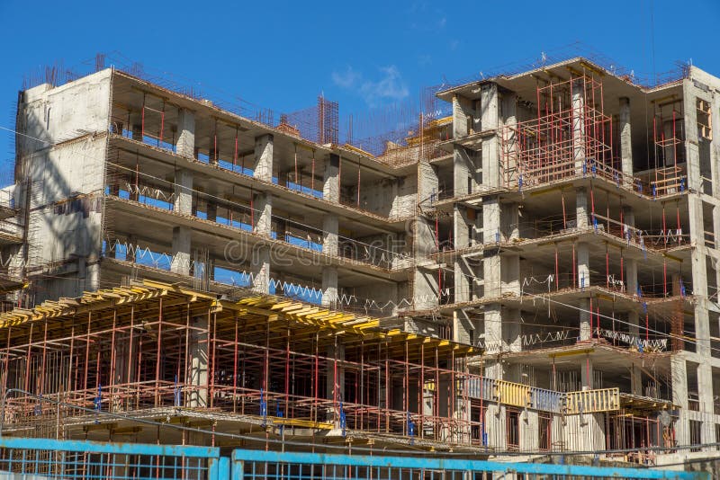 Residential Building Under Demolition Stock Photo - Image of flat ...