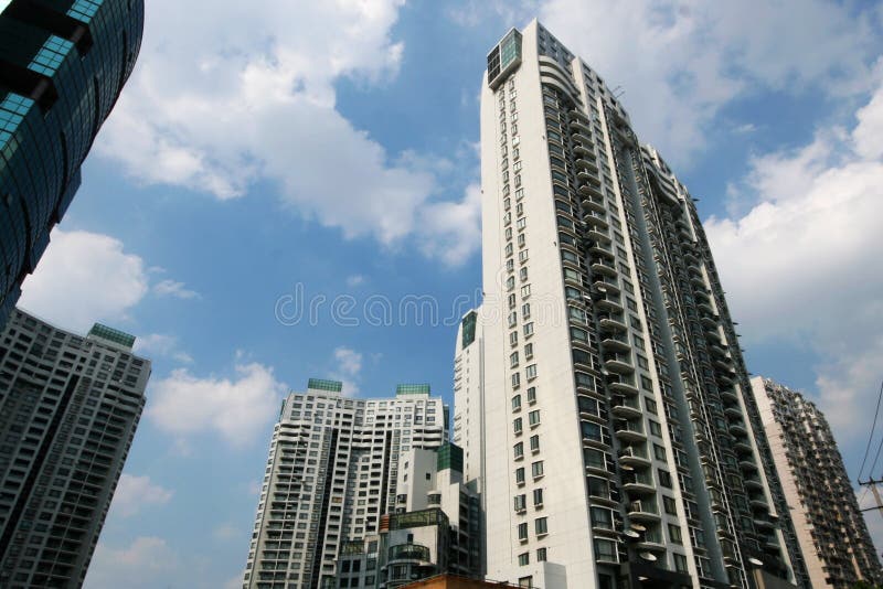 Residential buildings stock photo. Image of rent, high - 15401426