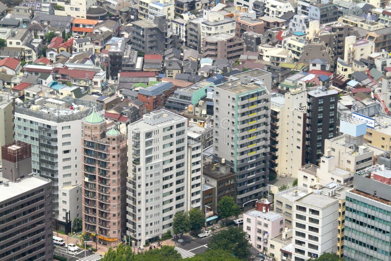 Residential Buildings in Downtown Tokyo Editorial Photography - Image ...