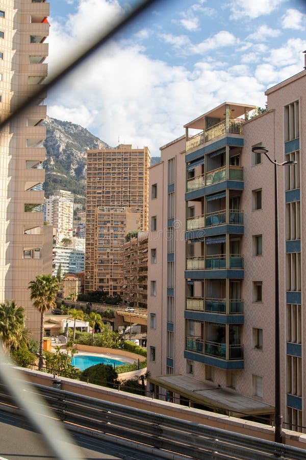 Residential Buildings in Monaco Editorial Photography - Image of ...