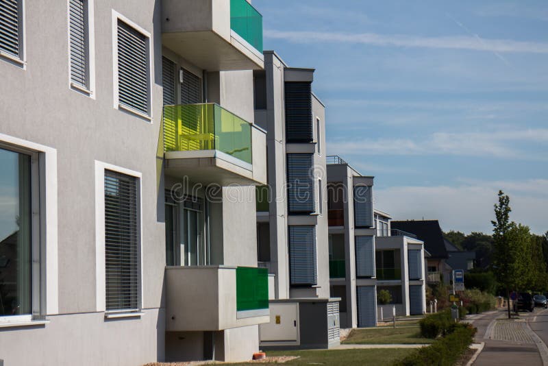 Residential buildings stock image. Image of modern, residential - 64643239