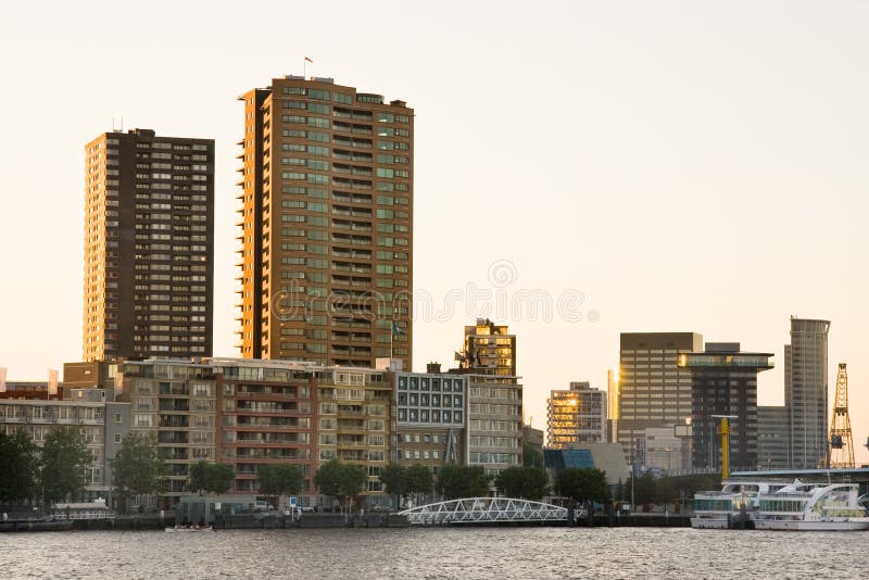 Residential Buildings in Rotterdam Stock Image - Image of living ...