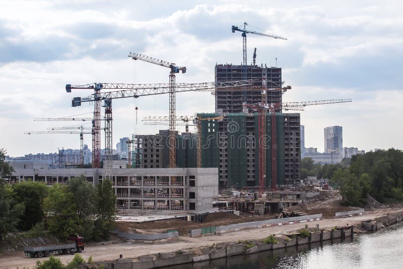 Under Construction Buildings. Stock Photo - Image of inhabited, tenants ...