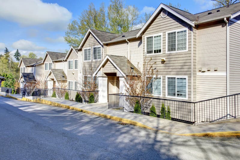 Residential Community House Stock Image - Image of residential, front ...