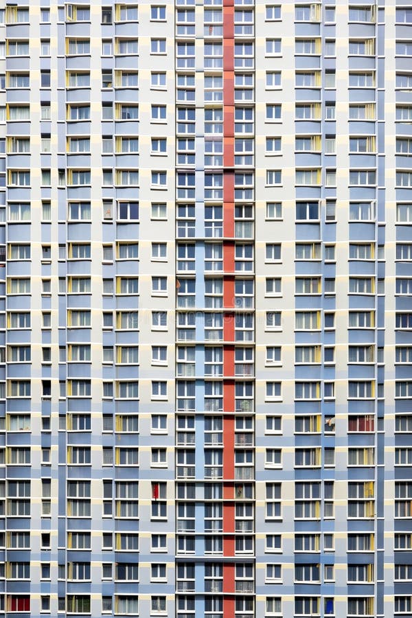 Residential Complex Building Facade with Many Windows Texture Stock ...
