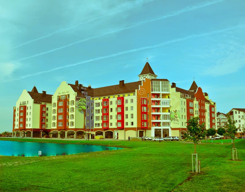 Residential complex editorial image. Image of village - 42136635