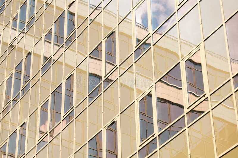 Residential Complex with Large Mirrored Windows on the Facade Stock ...