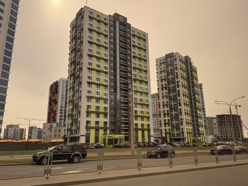 Residential Complex Minsk World. Modern Multi-Storey Residential ...