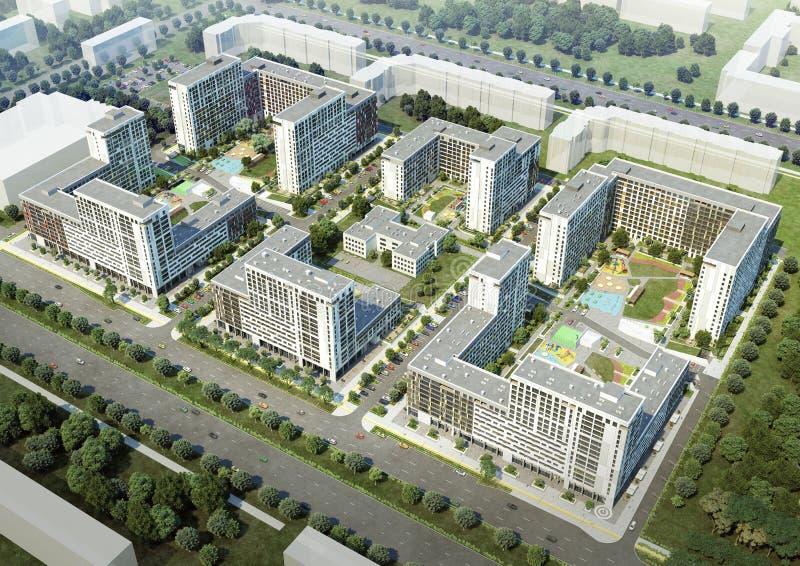 The residential area model stock photo. Image of indoor - 8039940