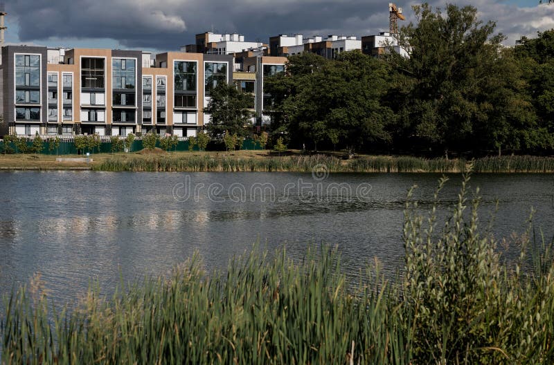 Residential Complex Under Construction Stock Image - Image of property ...