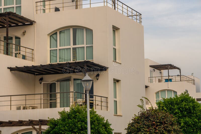 Residential Complex with White Villas in Mediterranean Style 2 Stock ...