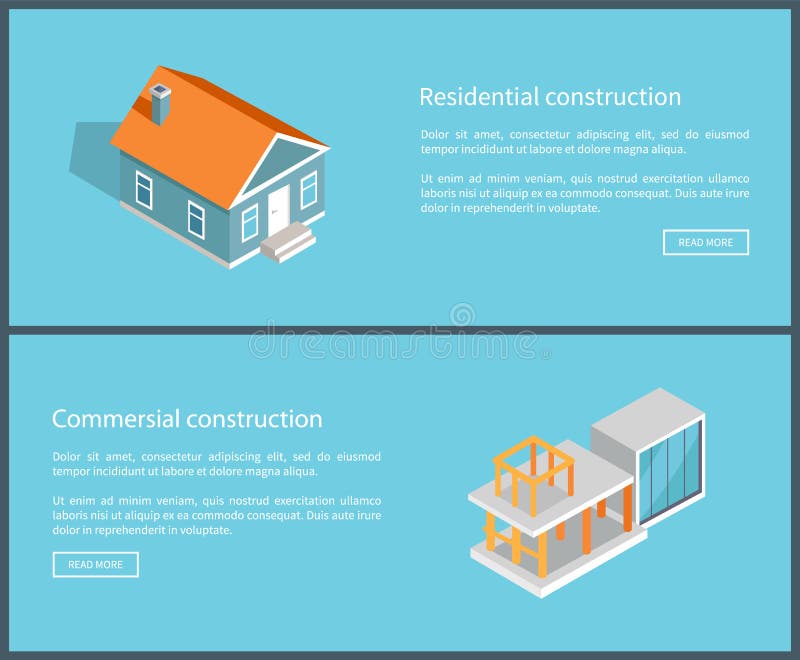 Residential Construction Set Vector Illustration Stock Vector ...